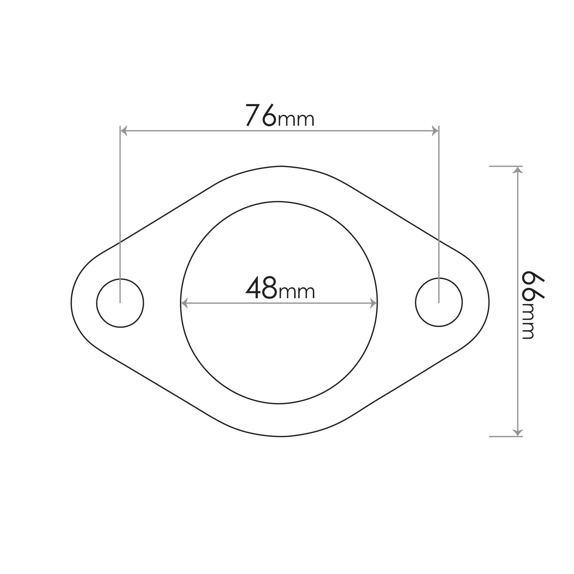 UNI 2 BOLT GASKET ELONGATED FDG021R MAG002R VOG003R -10 PACK